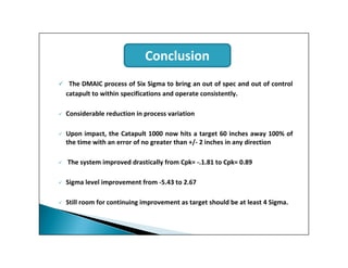6 Six Sigma Catapult Project | PDF