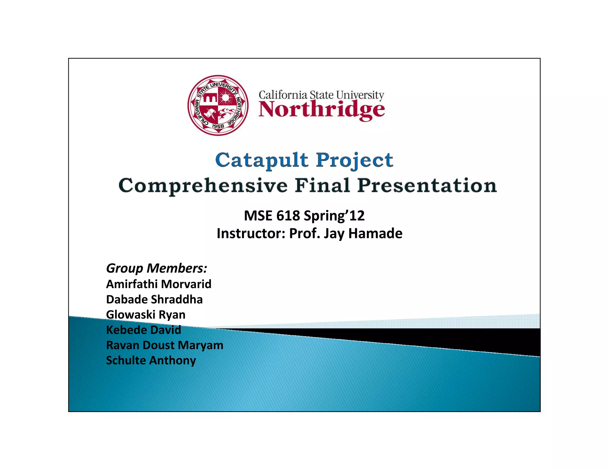 6 Sigma Catapult Project | PDF