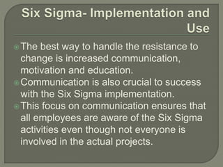 6 sigma in manufacturing | PPTX