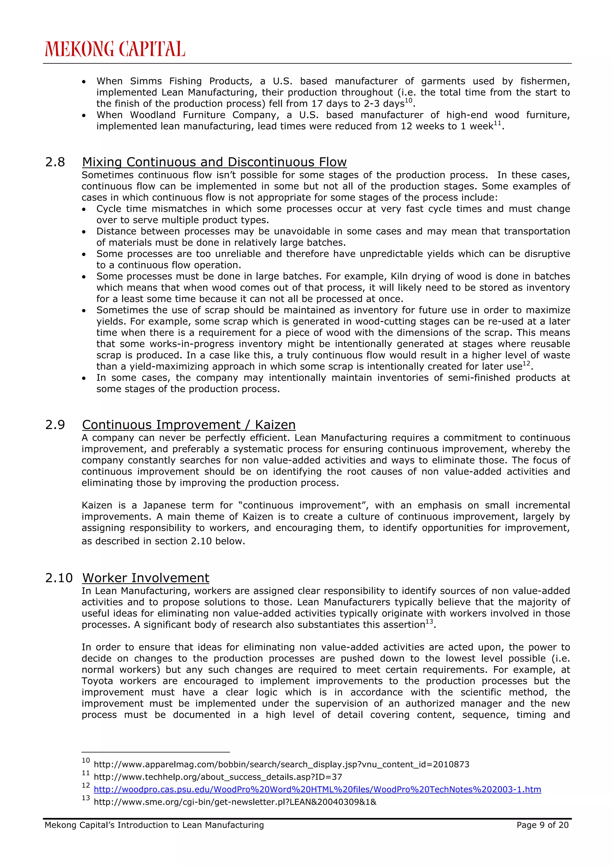 6 sigma introduction to lean manufacturing - english | PDF