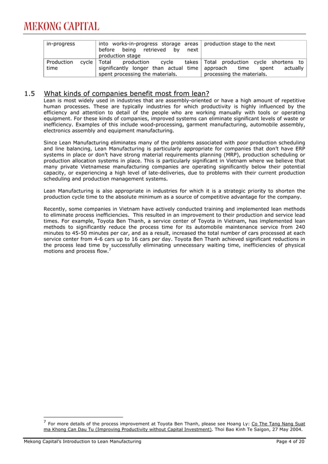 6 sigma introduction to lean manufacturing - english | PDF