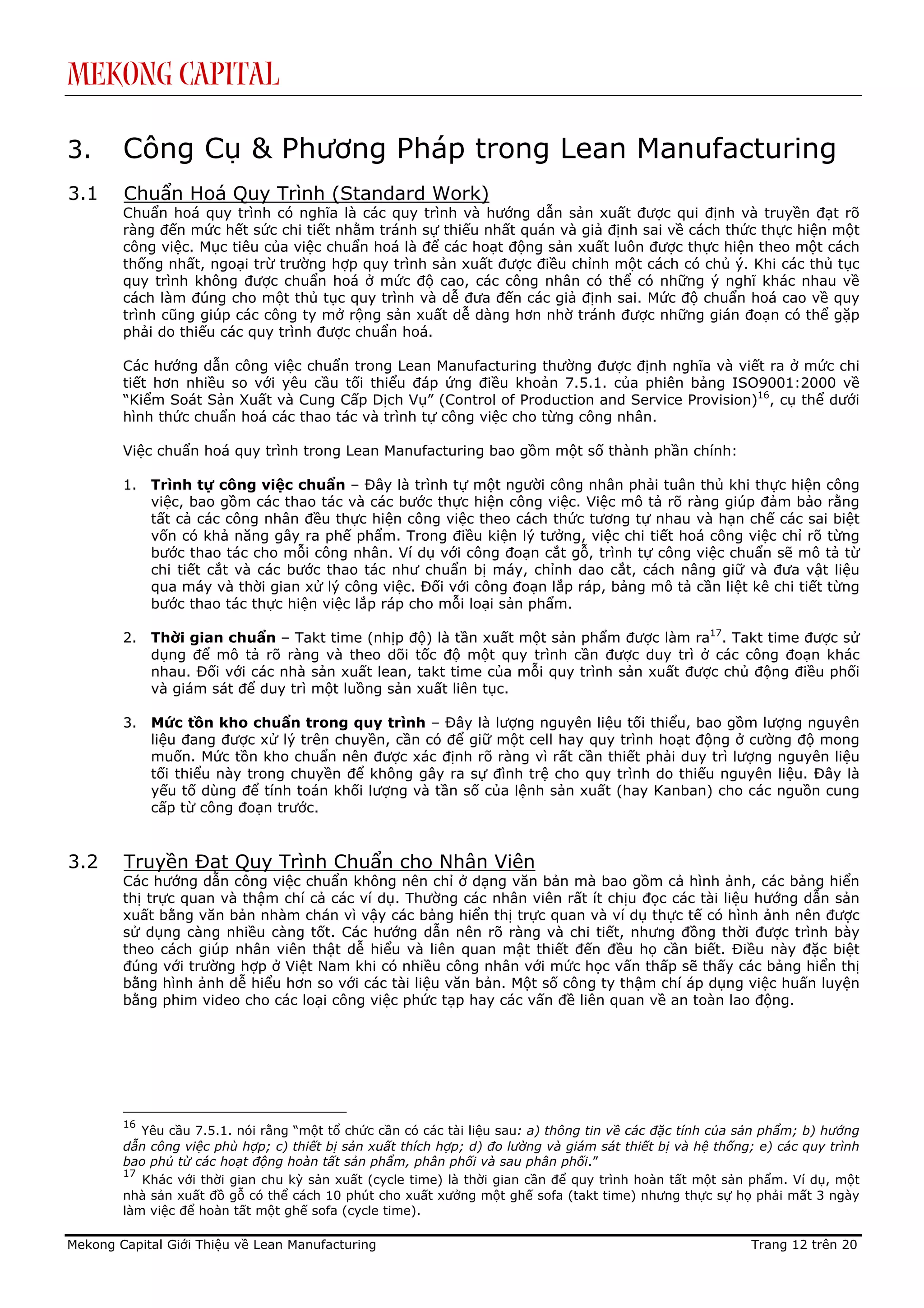 6 sigma introduction to lean manufacturing - vietnamese | PDF