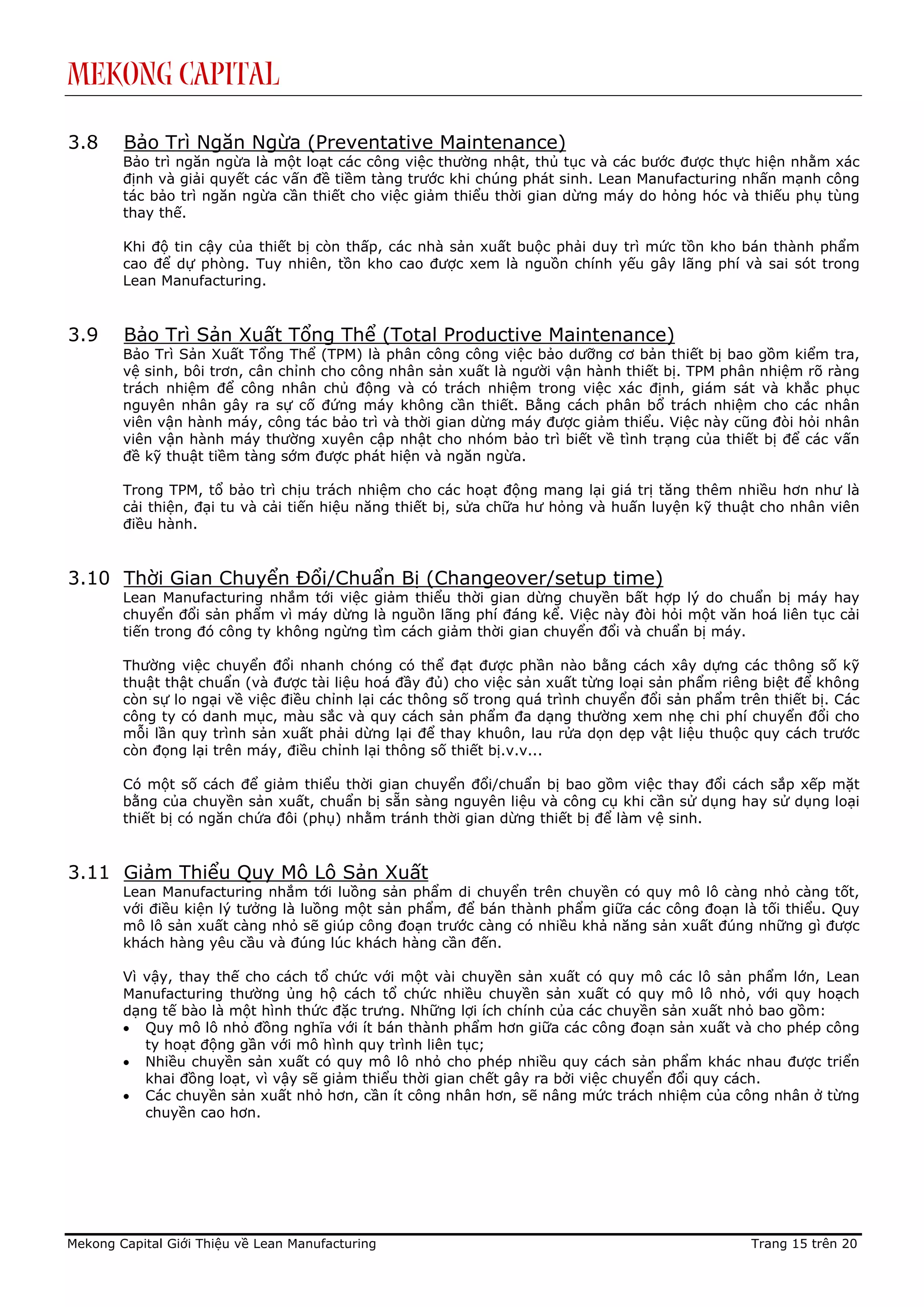 6 sigma introduction to lean manufacturing - vietnamese | PDF