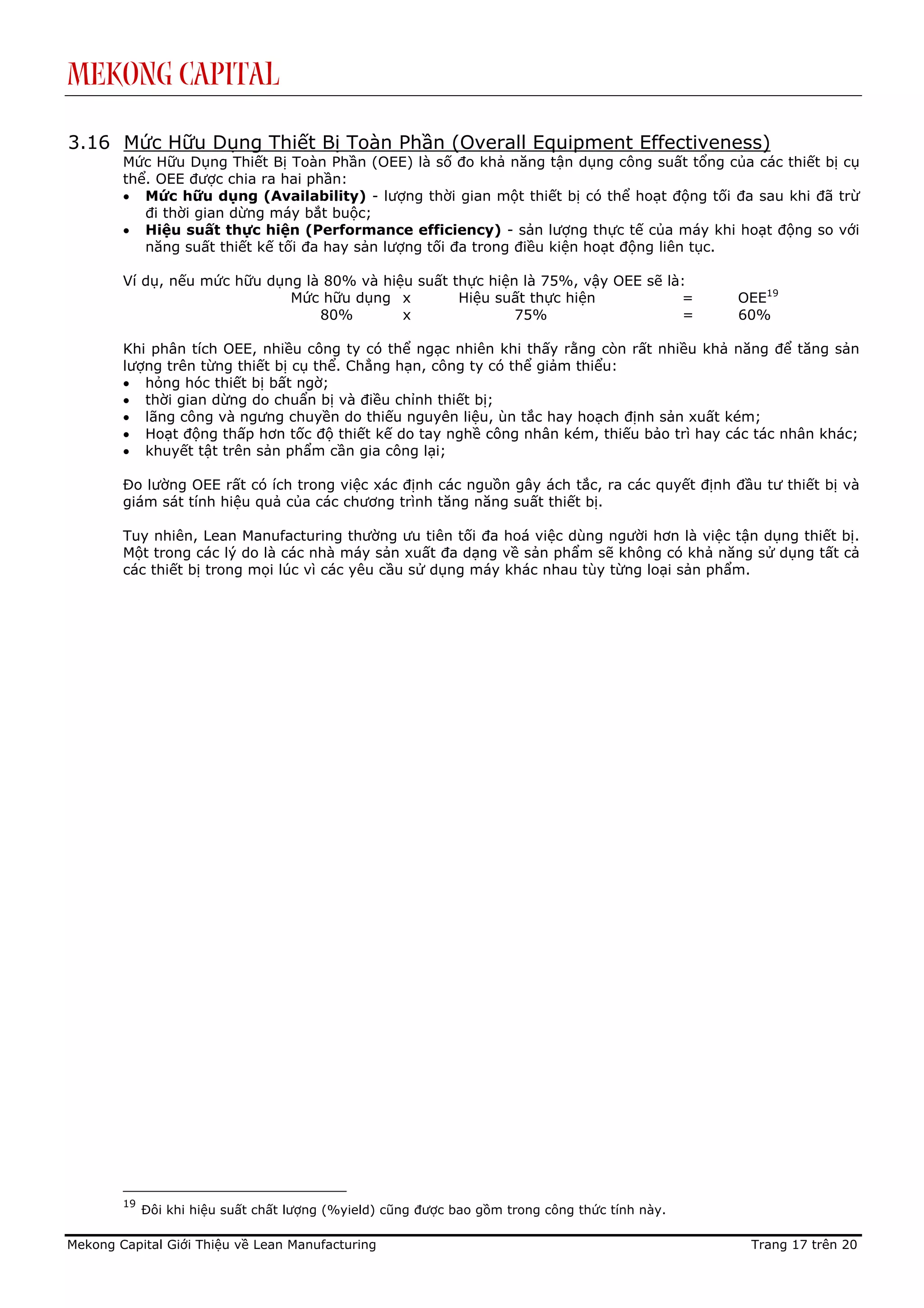 6 sigma introduction to lean manufacturing - vietnamese | PDF