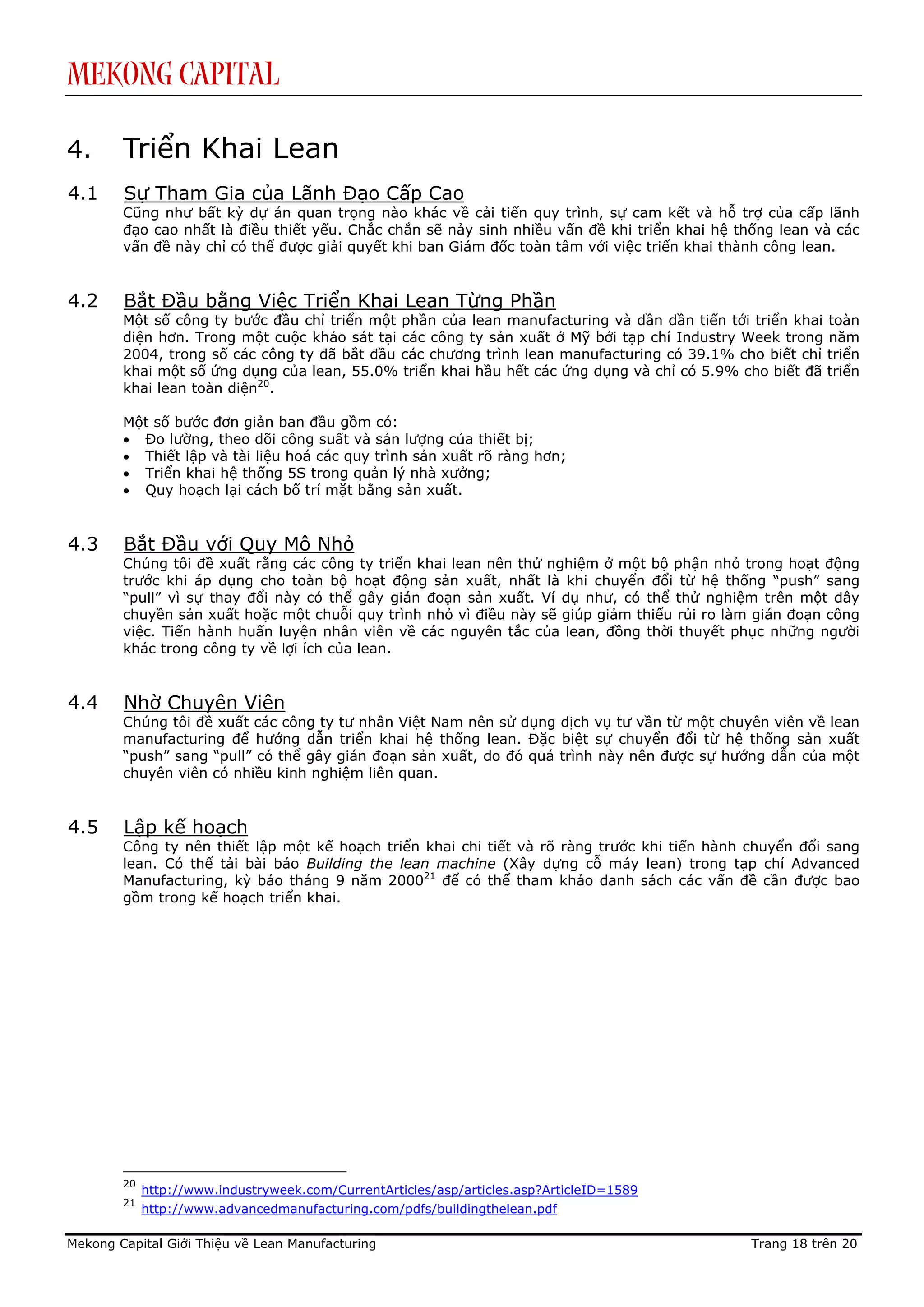 6 sigma introduction to lean manufacturing - vietnamese | PDF