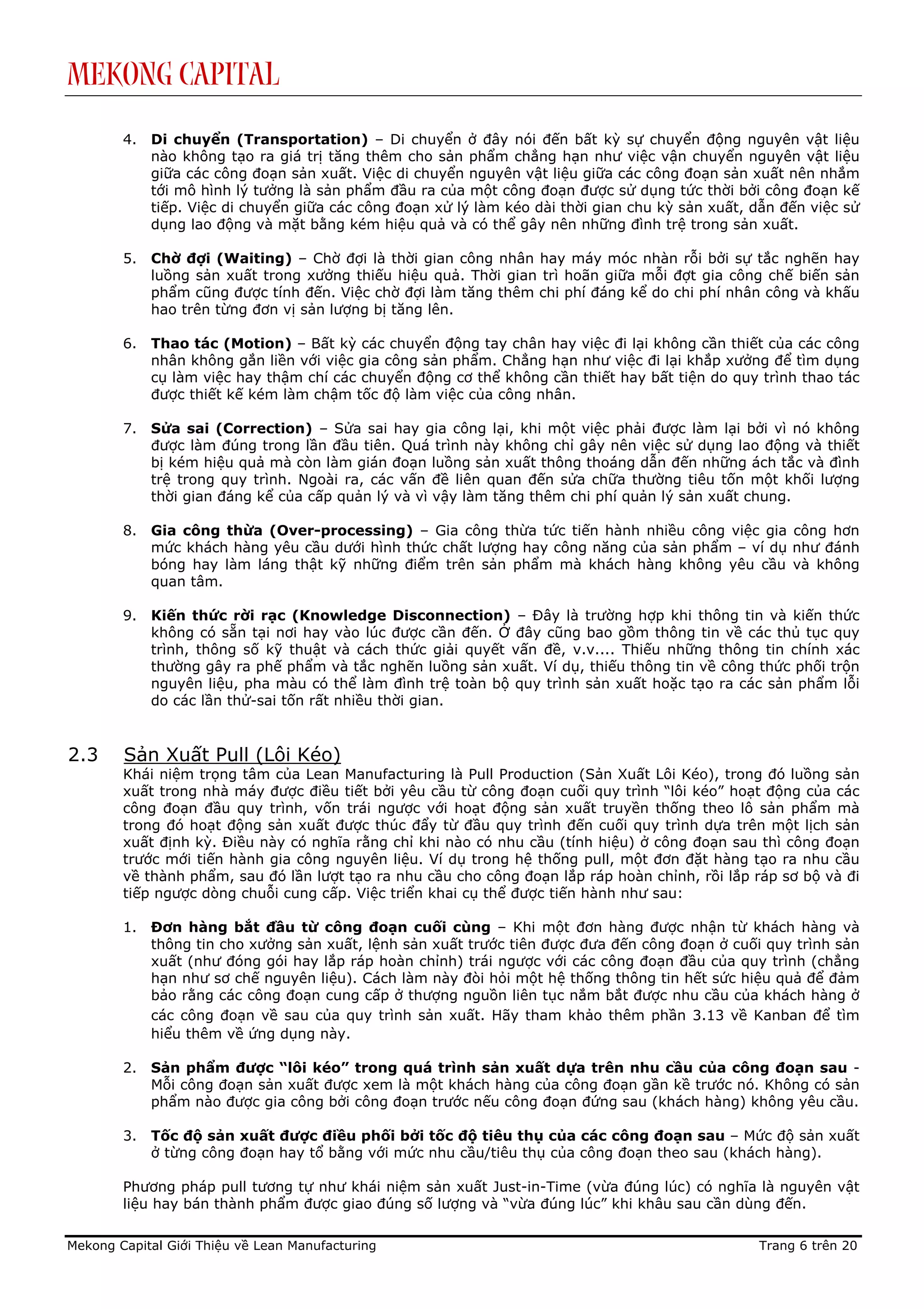 6 sigma introduction to lean manufacturing - vietnamese | PDF