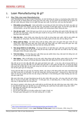 6 sigma introduction to lean manufacturing - vietnamese | PDF