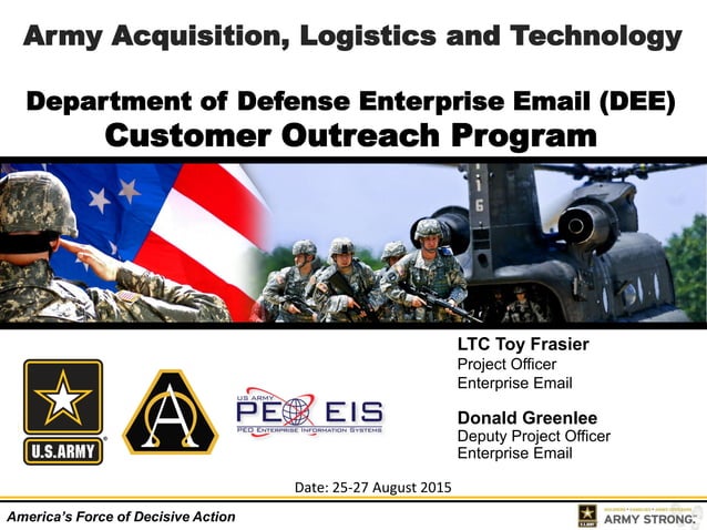 Army Enterprise Email Training: TechNet Augusta 2015 | PPT