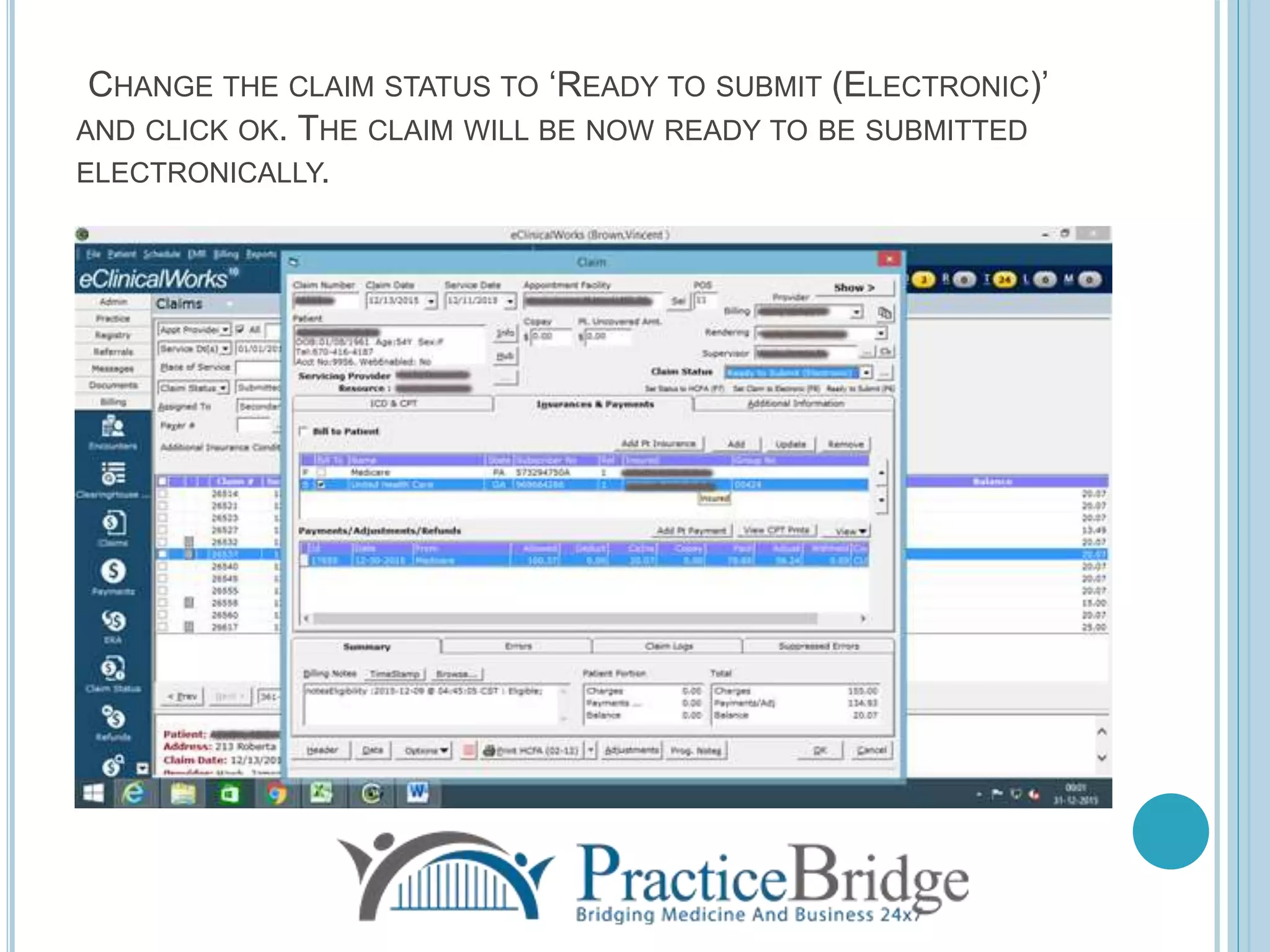 6 simple steps to create secondary claims using eClinicalWorks! | PPTX
