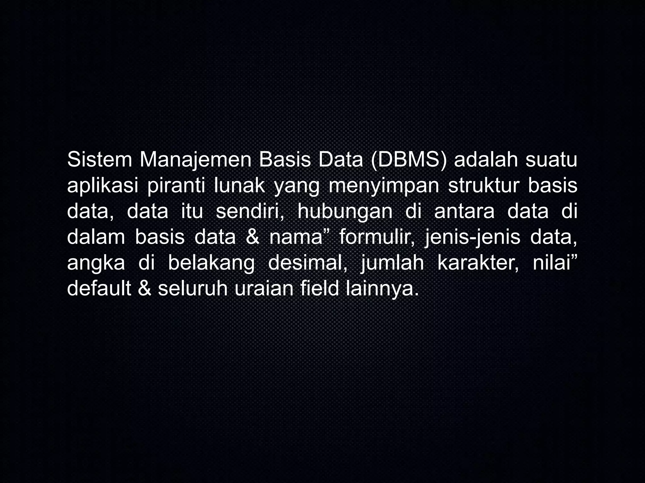 6 sistem manajemen basis data | PPTX