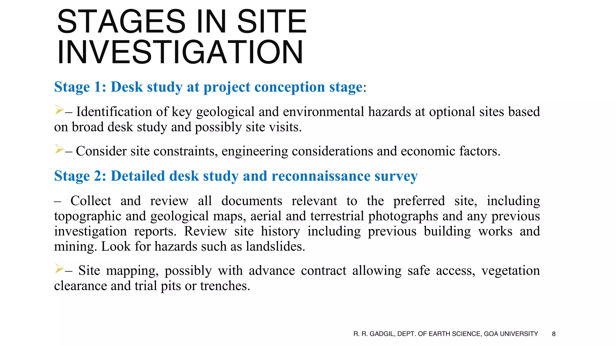 6 site investigation | PPT