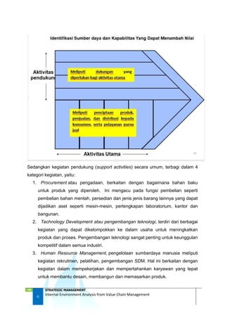 Internal Environment Analysis from Value Chain Management | PDF
