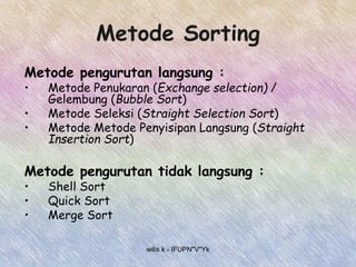 Algoritma dan Pemrograman Cp. 6 Sorting (ralat).ppt