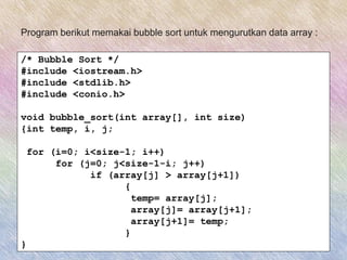 Algoritma dan Pemrograman Cp. 6 Sorting (ralat).ppt