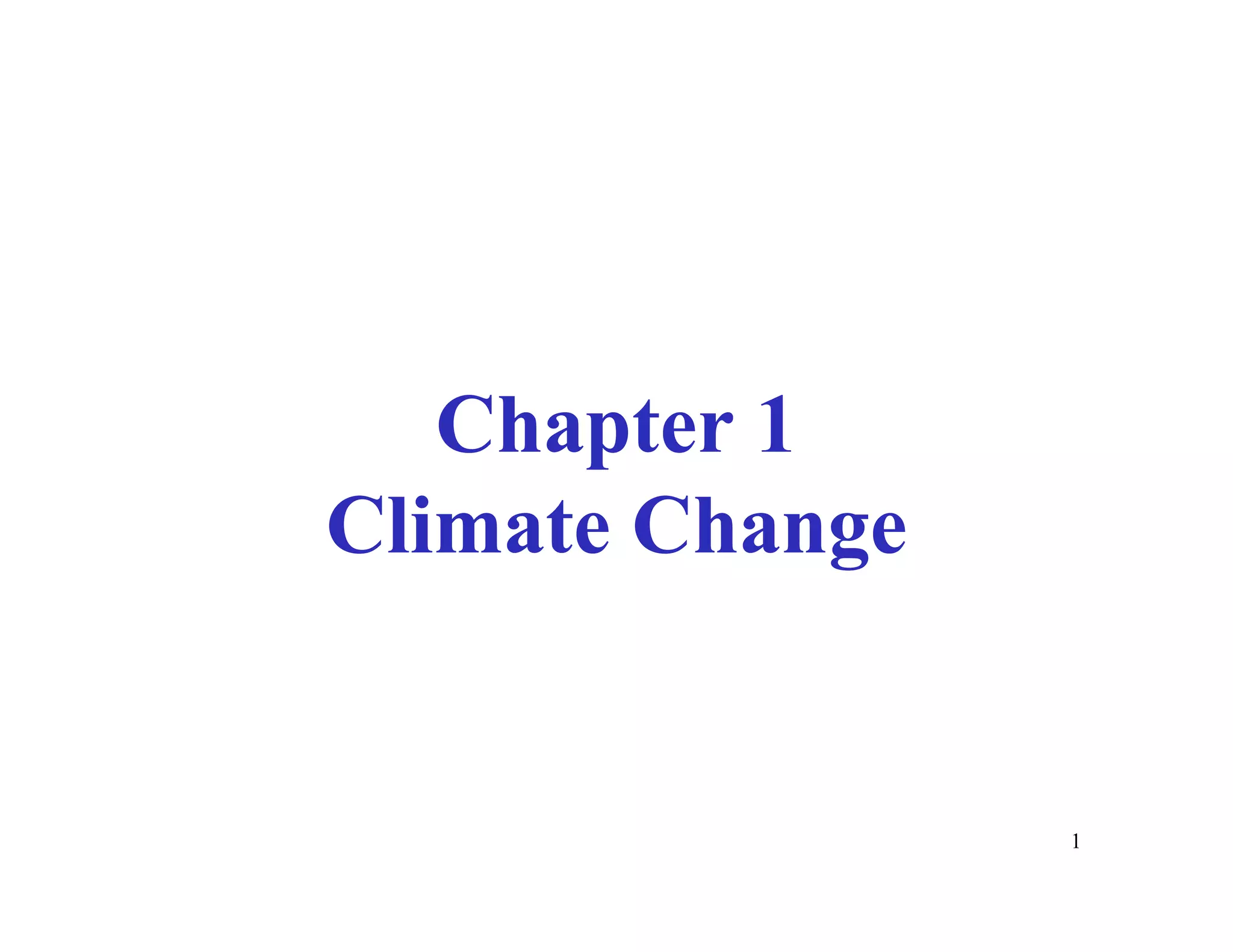 Introduction to Climate Change | PDF