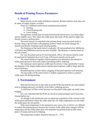 Solder Paste Screen Printing | PDF