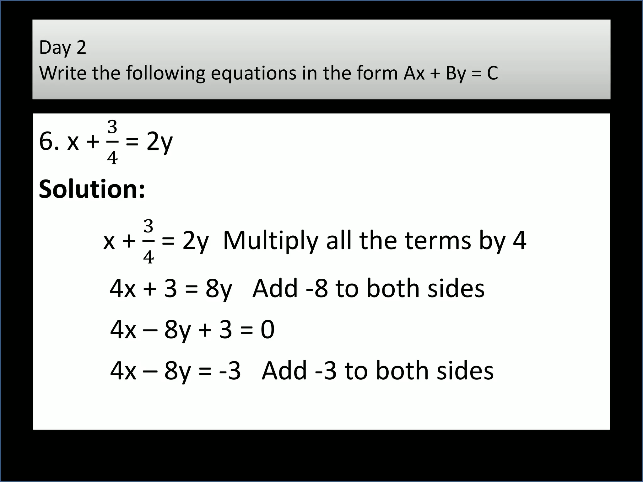 writing linear equation | PPTX | Physics | Science