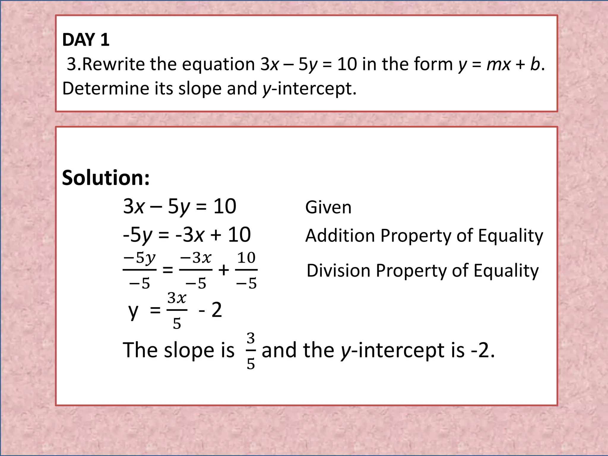 writing linear equation | PPTX