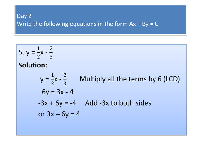 writing linear equation | PPTX | Physics | Science