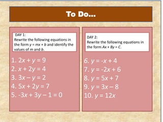 writing linear equation | PPTX
