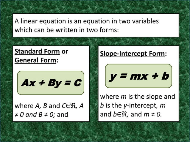 writing linear equation | PPTX | Physics | Science