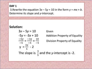 writing linear equation | PPTX