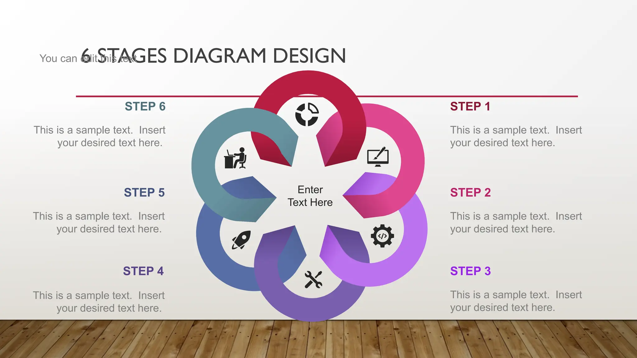6 Stage Diagram for PowerPoint design .pptx