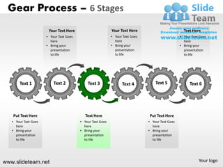 6 stages mechanical spinning gear s strategy powerpoint slides. | PPT