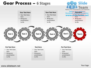 6 stages mechanical spinning gear s strategy powerpoint slides. | PPT