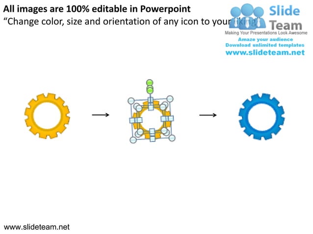 6 stages mechanical spinning gear s strategy powerpoint slides. | PPT