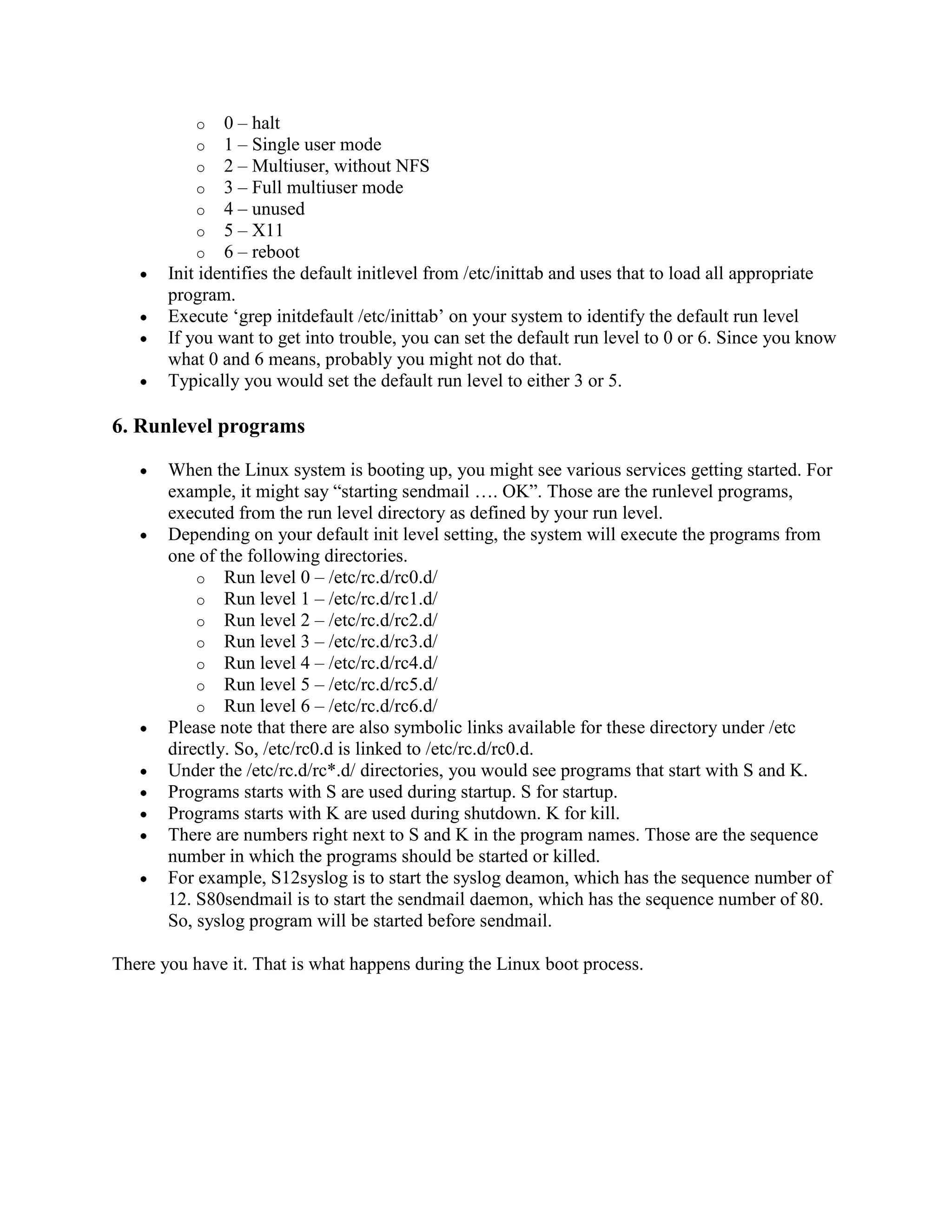 6 stages of linux boot process | DOCX