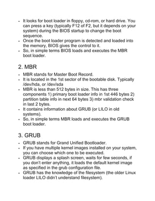 6 stages of linux boot process | DOCX
