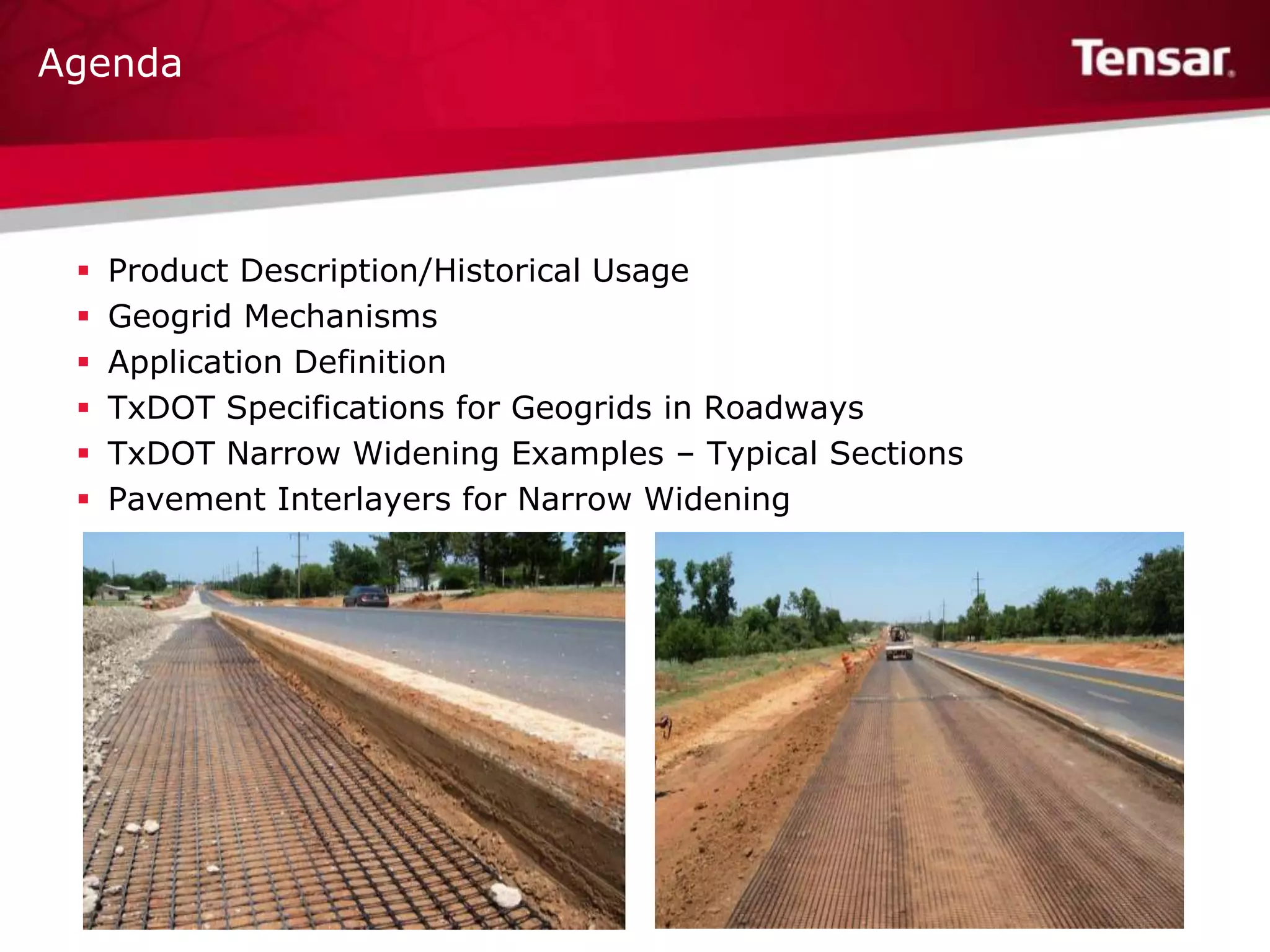 Narrow Pavement Widening - Geosynthetic Reinforcement | PPTX