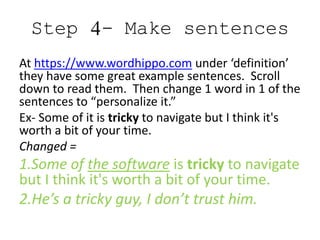 6 step new word acquisition | PPTX