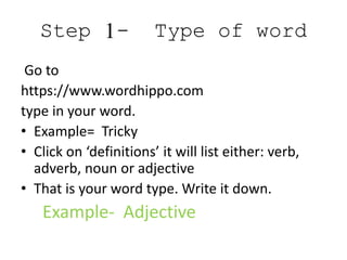 6 step new word acquisition | PPTX