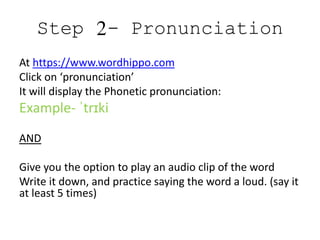 6 step new word acquisition | PPTX