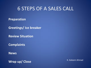 6 steps of a Sales Call | PPTX