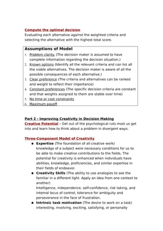6 steps decision making model | PDF