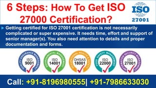 6 steps how to get iso 27000 certification? | PPT