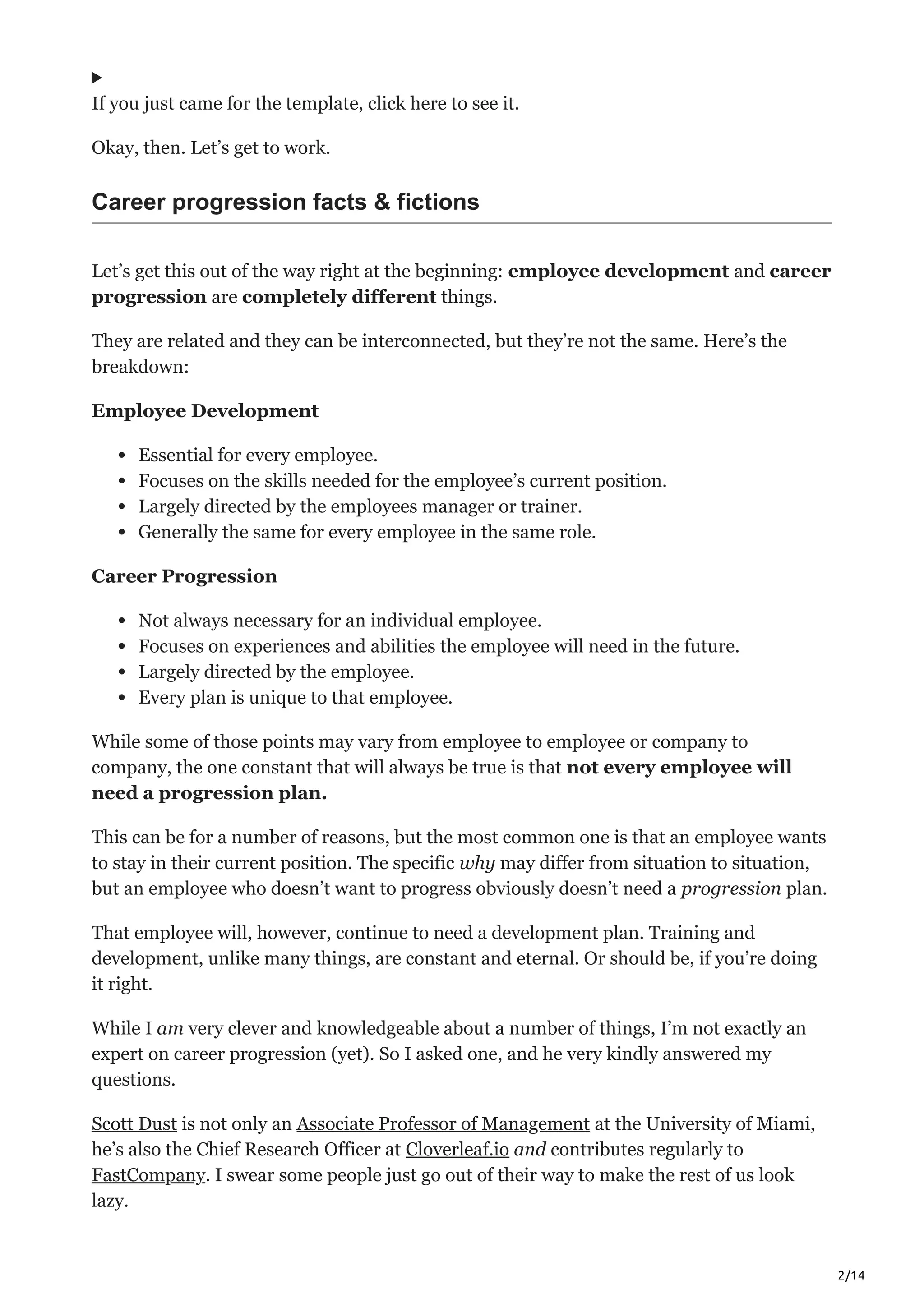 6 Steps to Build the Perfect Career Progression Plan (+ Free Template ...