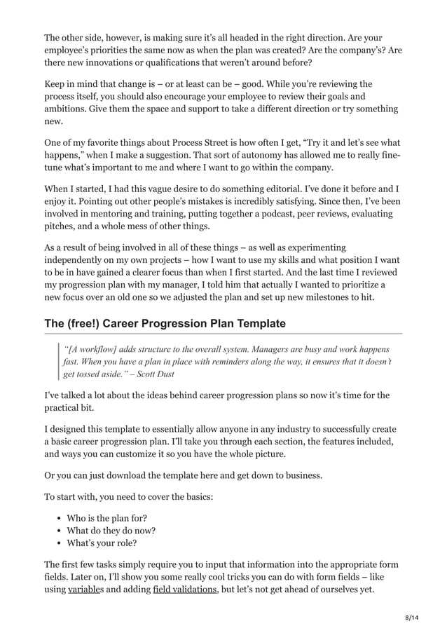 6 Steps to Build the Perfect Career Progression Plan (+ Free Template ...