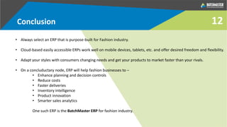 6 Steps to Choose the right ERP System for Fashion Industry | PPT