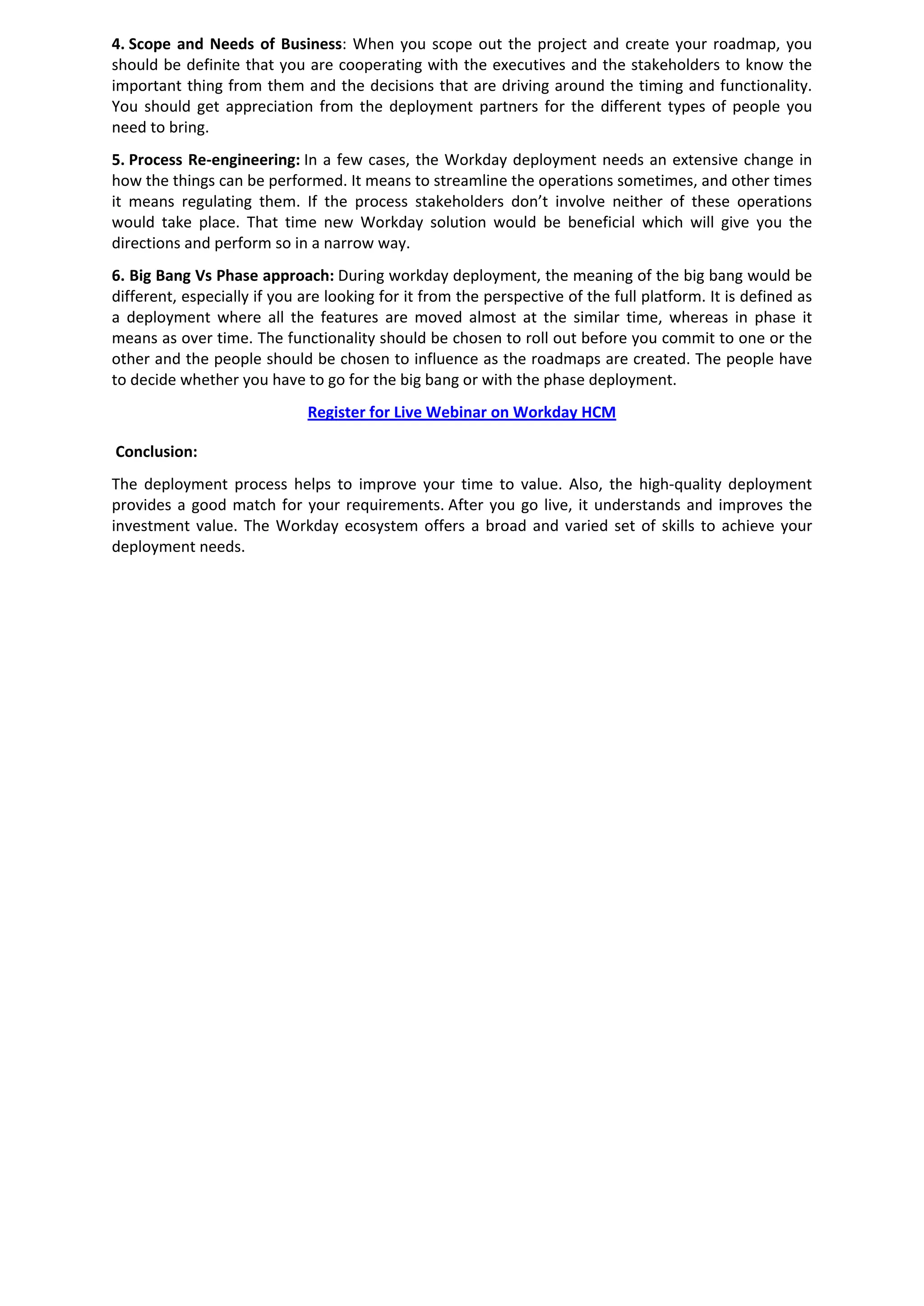 6 Steps to Confirm Successful Workday Deployment | PDF