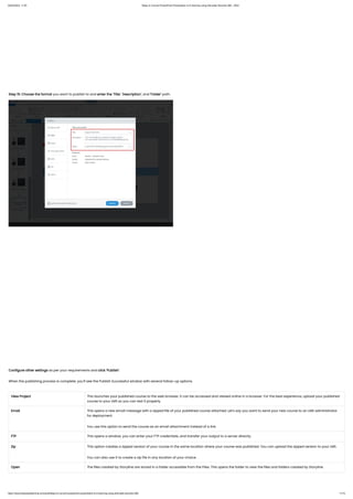 6) Steps to Convert PowerPoint Presentation to E-learning using ...