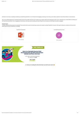 6) Steps to Convert PowerPoint Presentation to E-learning using Articulate Storyline 360 - 2022.pdf