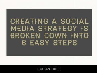 6 steps to creating a Social Media Strategy | PPTX
