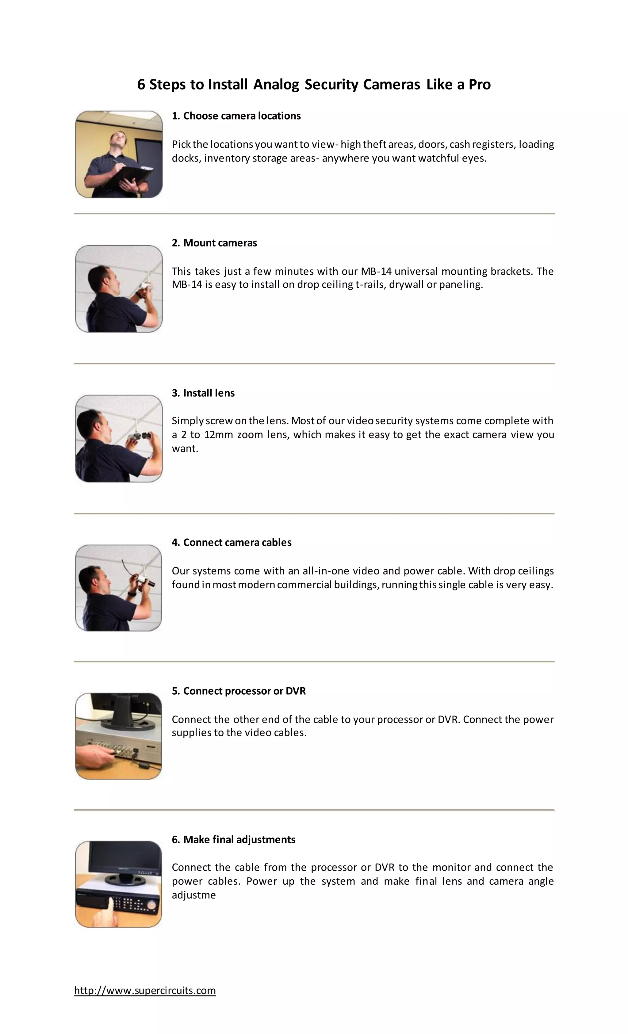 6 Steps to Install Analog Security Cameras Like a Pro | PDF