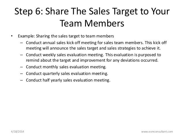 6 Steps to Set Company's Sales Target (Step by Step Tutorial)
