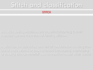 6stitchclassification 131230044238-phpapp02 | PPTX