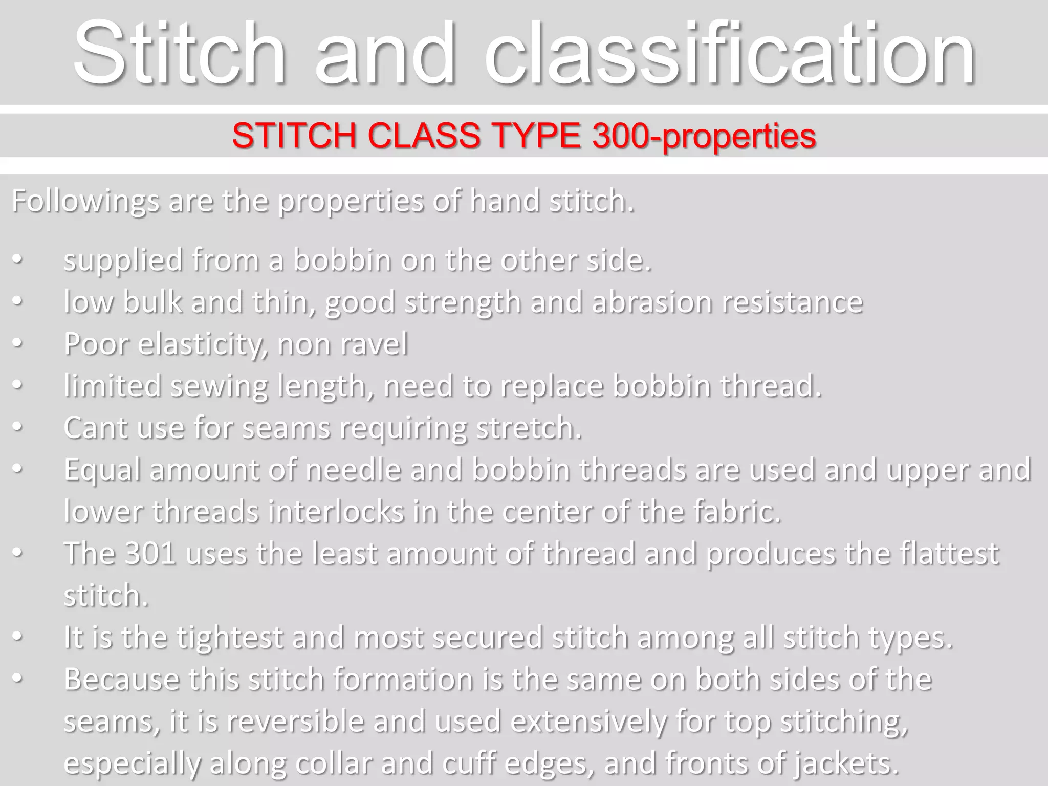 6stitchclassification | PPTX | Needlework | Arts and Crafts